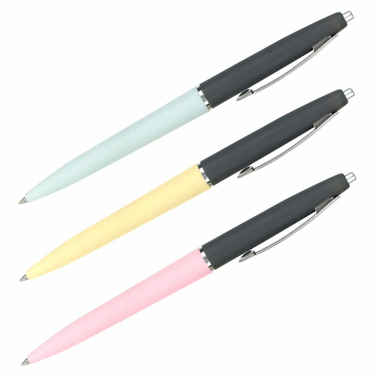 Ручка шариковая автоматическая OfficeSpace Business (0.5мм, синяя, корпус soft-touch) (BPr_74415), 24шт.