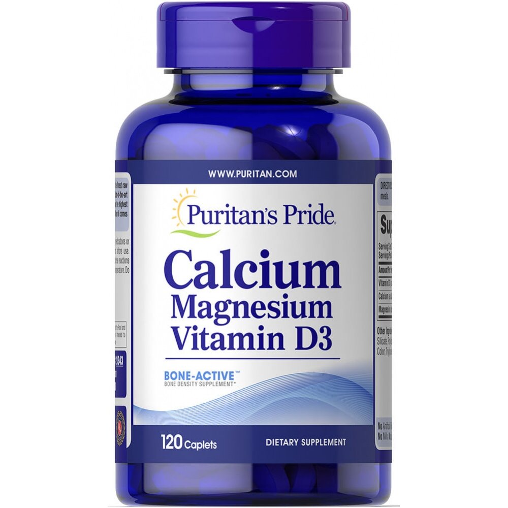 Puritan’s Pride Calcium Magnesium Vitamin D3, 120 таблеток