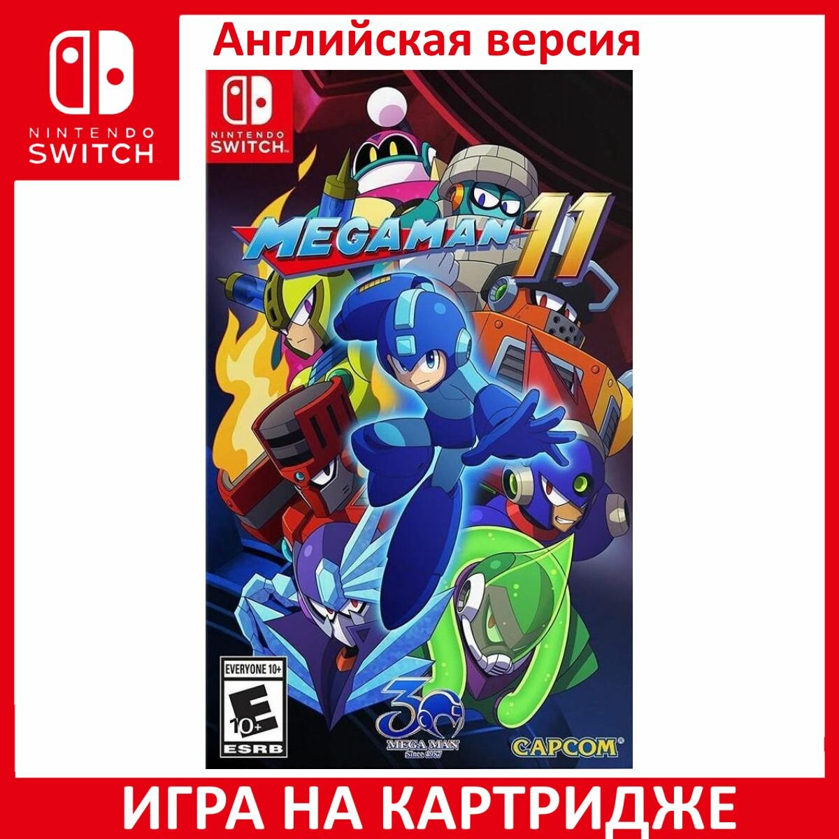 Игра Mega Man 11 Switch Картридж на Nintendo Switch Английская версия