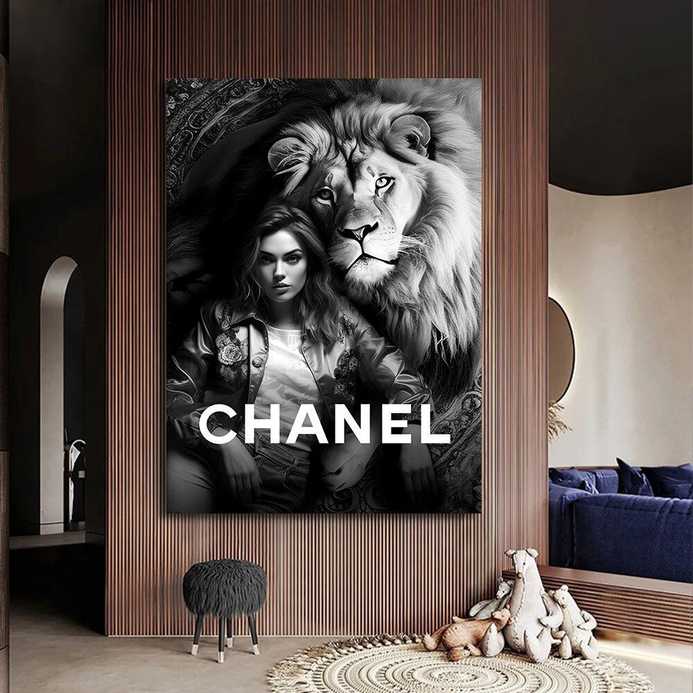 Шанель / Chanel, Картина девушка, постер девушка, 40х60 см.