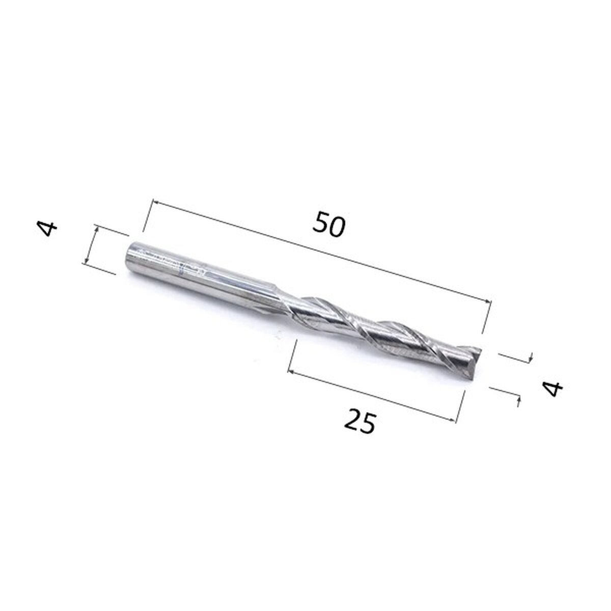 Фреза DJTOL N2LX425 спиральная двухзаходная стружка вверх (по дереву, композиту (АКП), пластику)