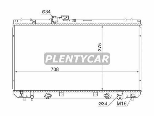Радиатор toyota altezza/lexus is200/is300 1gfe/2jzge 98-05 Sat TY00055 Toyota: 16400-46731 16400-70641 16400-46720