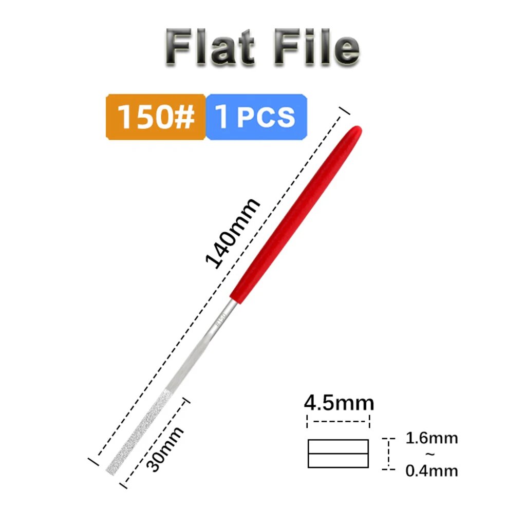 Напильник плоский 140 мм, 150# Flat 4mm