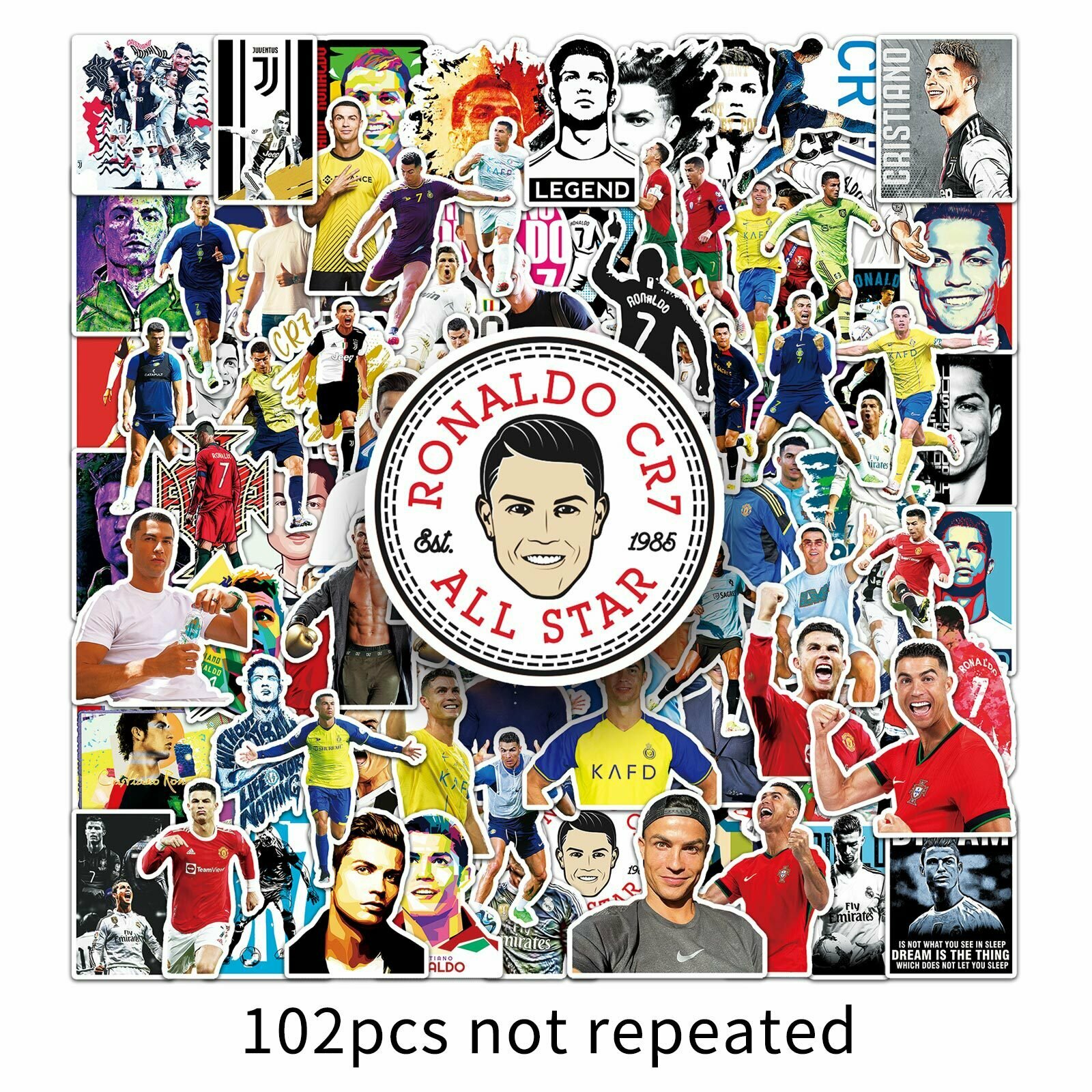 Наклейки "Звезда футбола", водонепроницаемые, для мобильного телефона