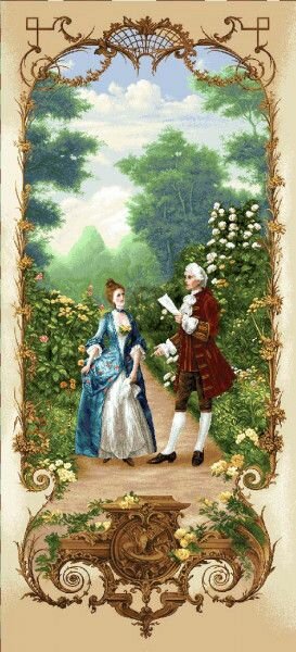 Панно гобеленовое на стену "Урок поэзии", 108х50 см / Гобелен