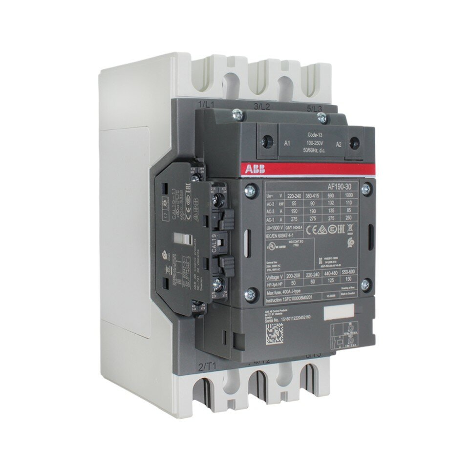 ABB AF190-30-11-13 1SFL487002R1311 Контактор (Катушка 100-250V AC/DC​​)