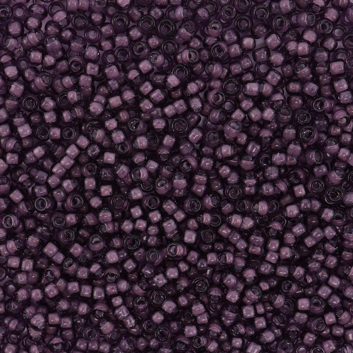 Бисер Astra&Craft Стекло, 11/0, 11А-3, фиолетовый, прозрачный с цветным центром, 10х20 г