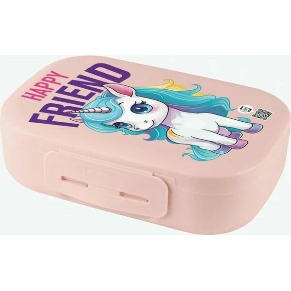 Ланч-бокс Plast team "Единорог", пластмассовый, 0,8 л, 17,9х12,8х5,2 см