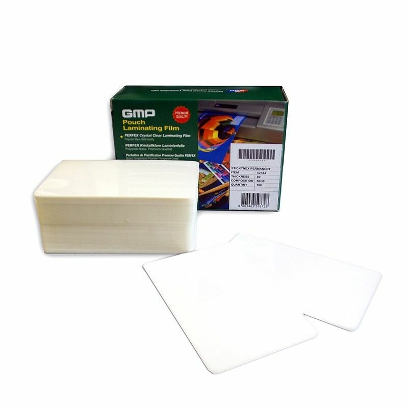 Пленки для ламинирования GMP Самоклеящиеся, 52х84 мм, 80мкм, 100 шт