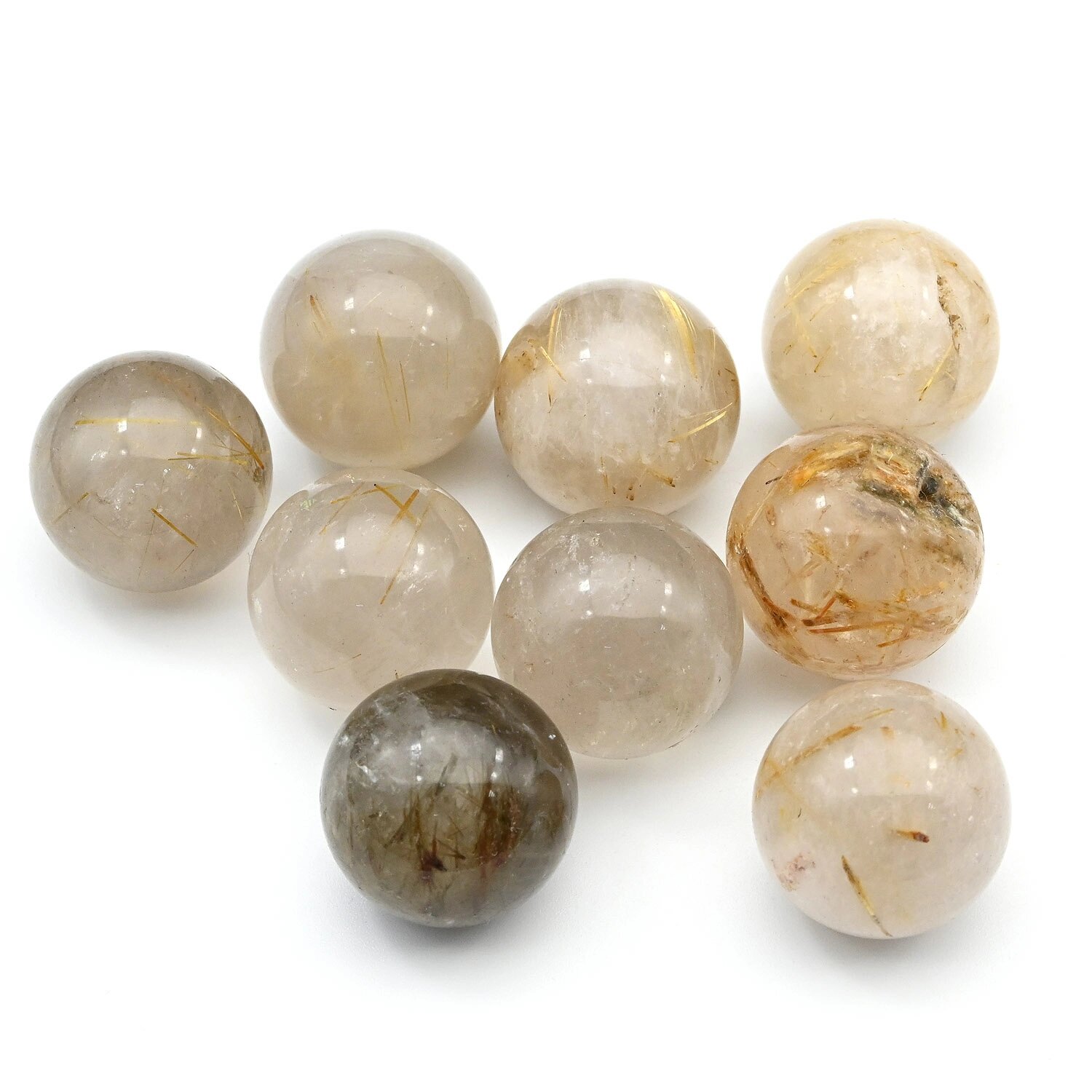 Шар из рутилового кварца, диаметр 22-23мм. .