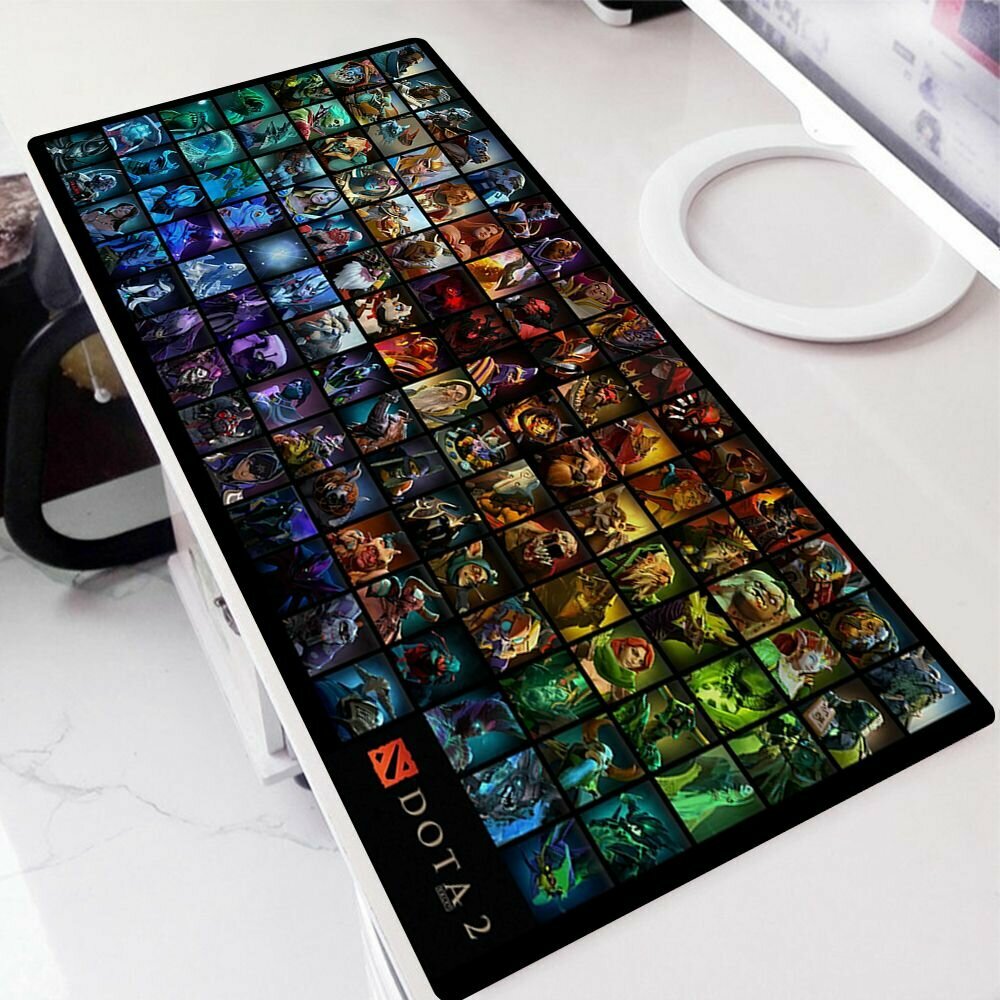 Коврик для мыши Dota 2, для игрового компьютера, нескользящий, XXL, красный