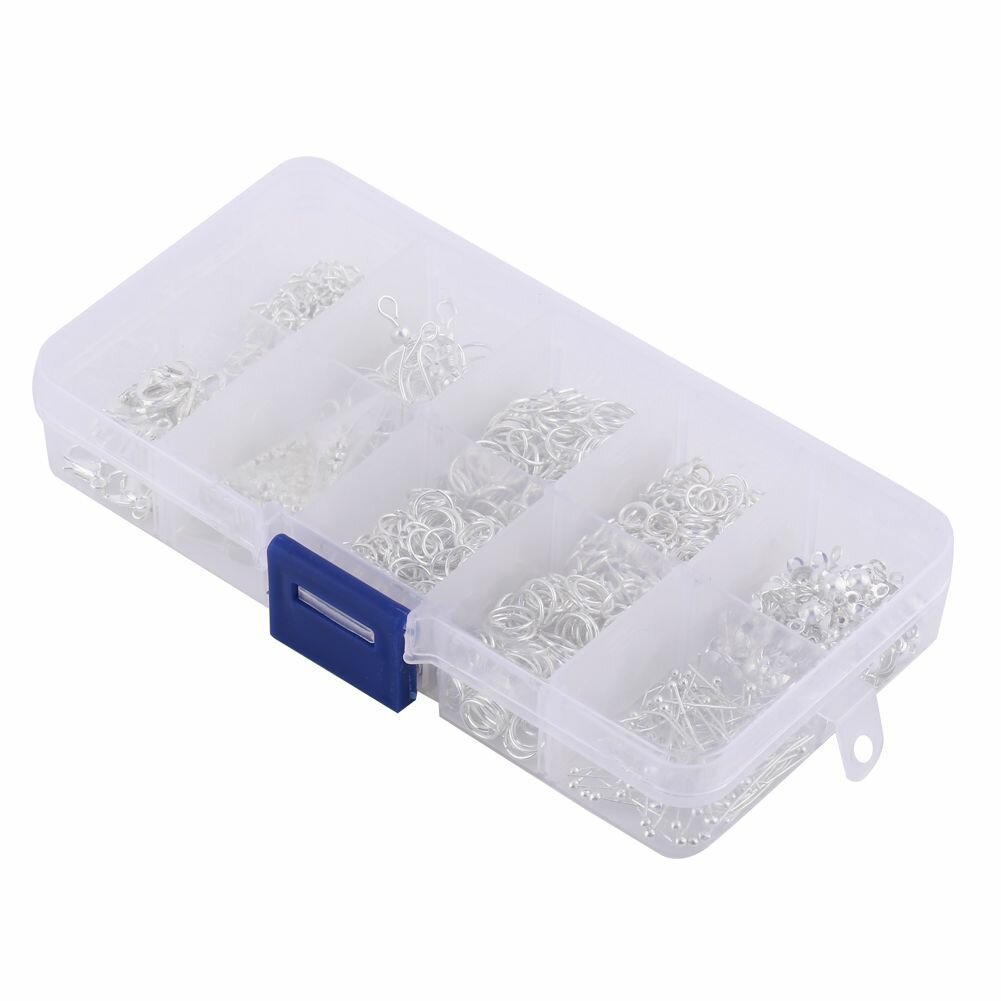 Стартовый набор для изготовления серебряных украшений своими руками, шариковые булавки и крючки для сережек, набор аксессуаров для начинающих, сделанных своими руками, включает в себя 20 украшений