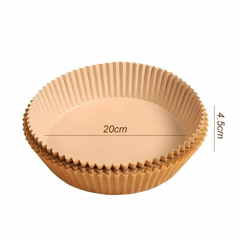 Одноразовые вкладыши для фритюрницы из пергаментной бумаги, 50 штук, маслостойкие, термостойкие, для выпечки и жарки