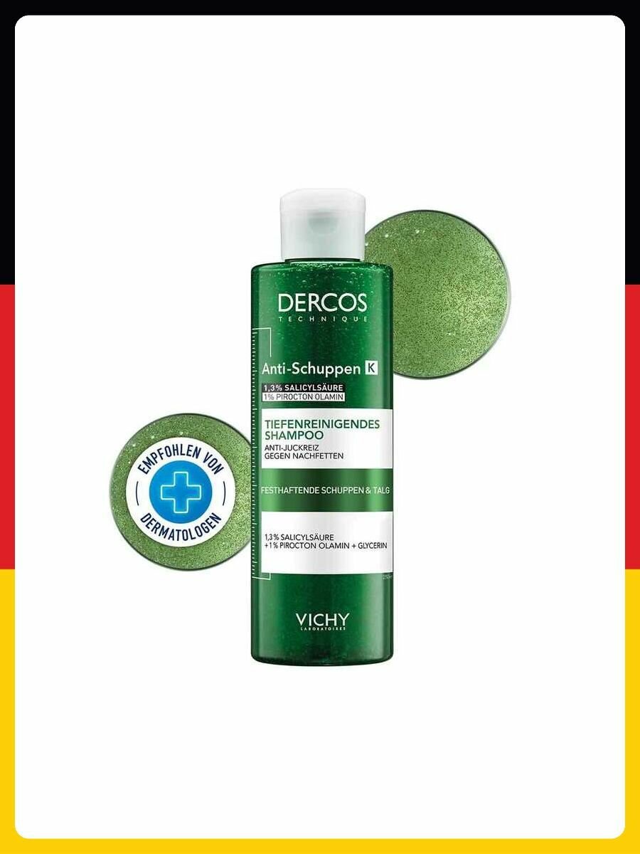 Шампунь для волос Vichy Dercos Anti-Dandruff K pump solution, 250 ml pump solution