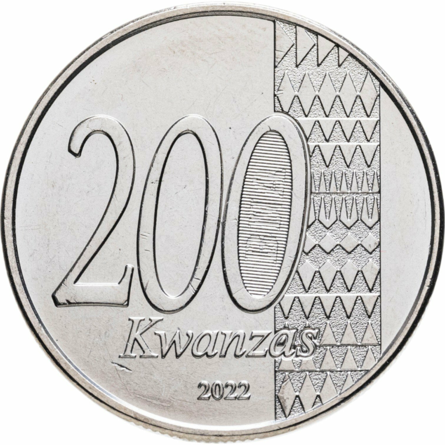 Ангола 200 кванз 2022 "20 лет миру и национальному примирению", Сталь, в сохранности UNC