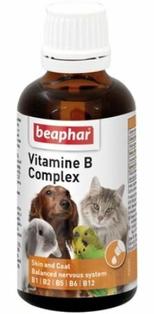 Beaphar Комплекс витаминов группы В для домашних животных, Vitamine B Complex 50мл