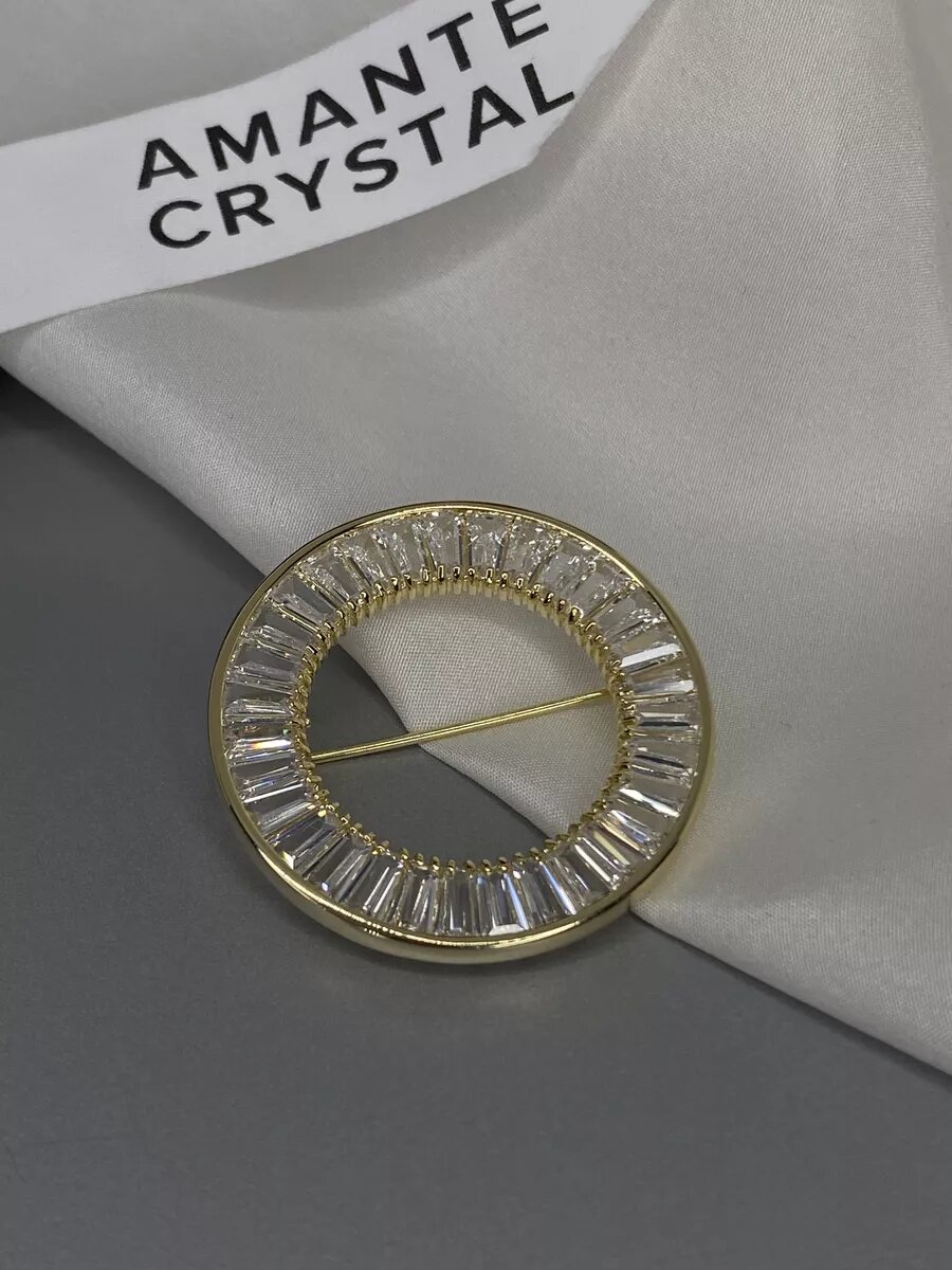 Брошь, циркон