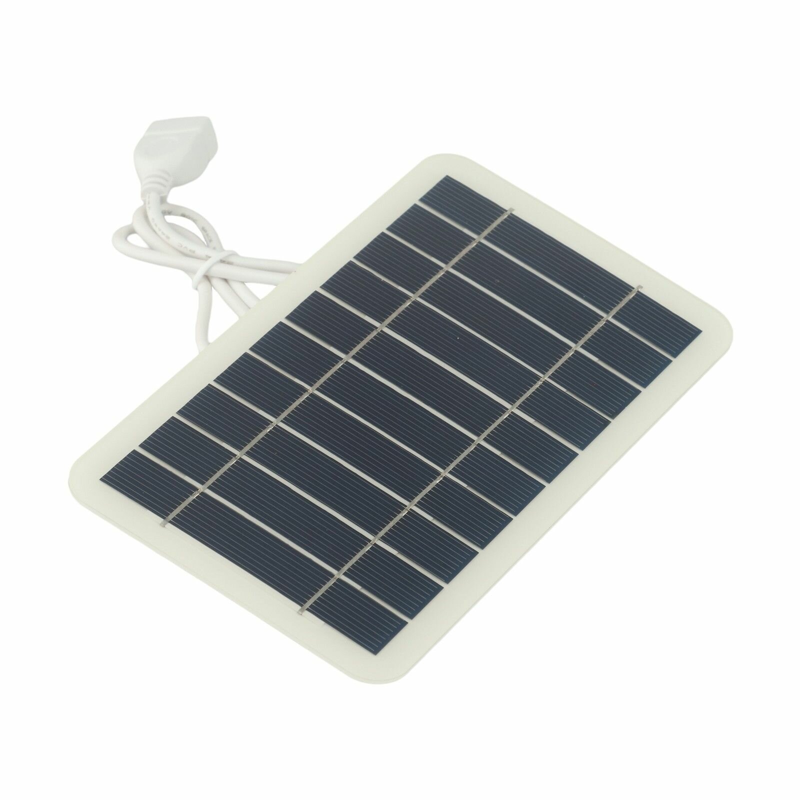 Солнечная панель 5W 5V с USB-портом для зарядки телефонов, фонарей и видеокамер — компактная 157×94 мм, IP65 чёрная