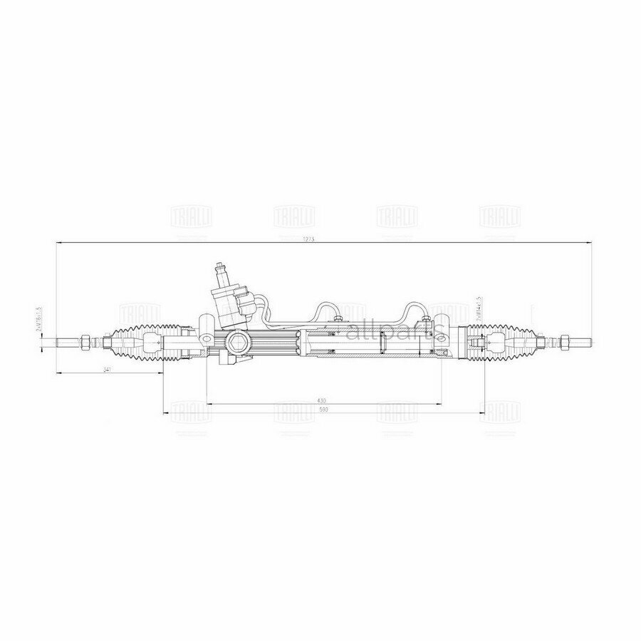 TRIALLI CRS 1019 Механизм рулевой (рейка) для а/м Ford Mondeo III (00-) (гидравлич.) (CRS 1019)