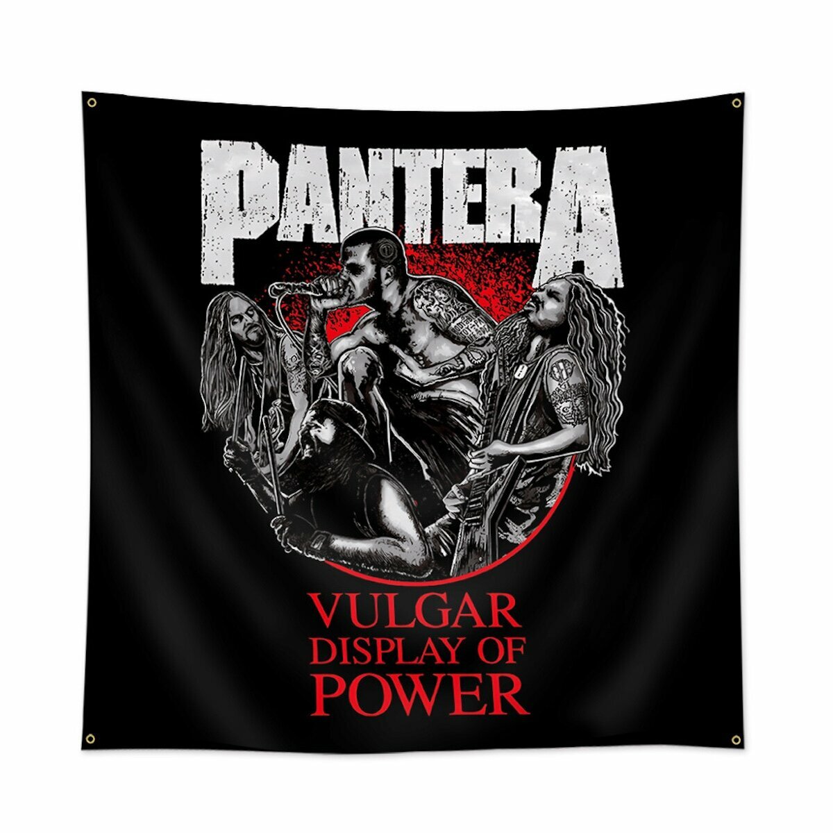 Флаговое искусство гобеленов Panteras Vulgar Display Of Power, аниме флаг, настенное украшение для спальни и гостиной 90x90 см