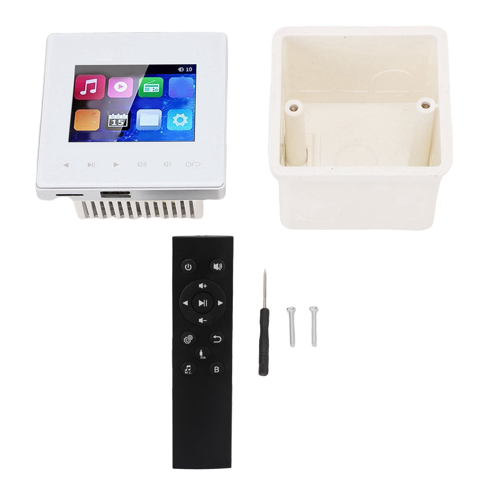 Smart Bluetooth усилитель стены 2,8 дюйма HD сенсорный экран с FM Radio Timing On Off фоновой музыки панели управления игроком для потолочного динамика