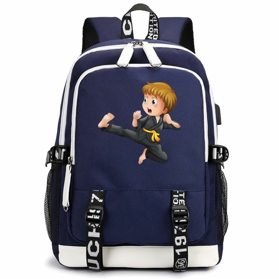 Рюкзак Карате с USB-портом темно-синий №5