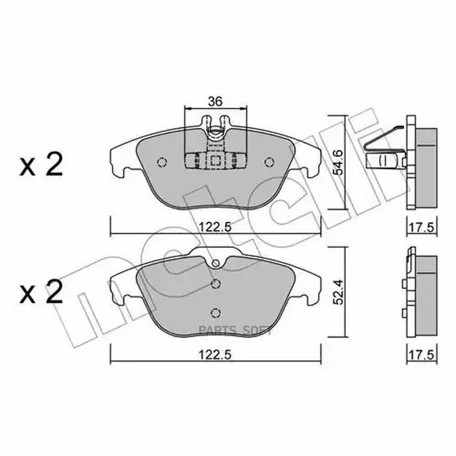METELLI Колодки тормозные