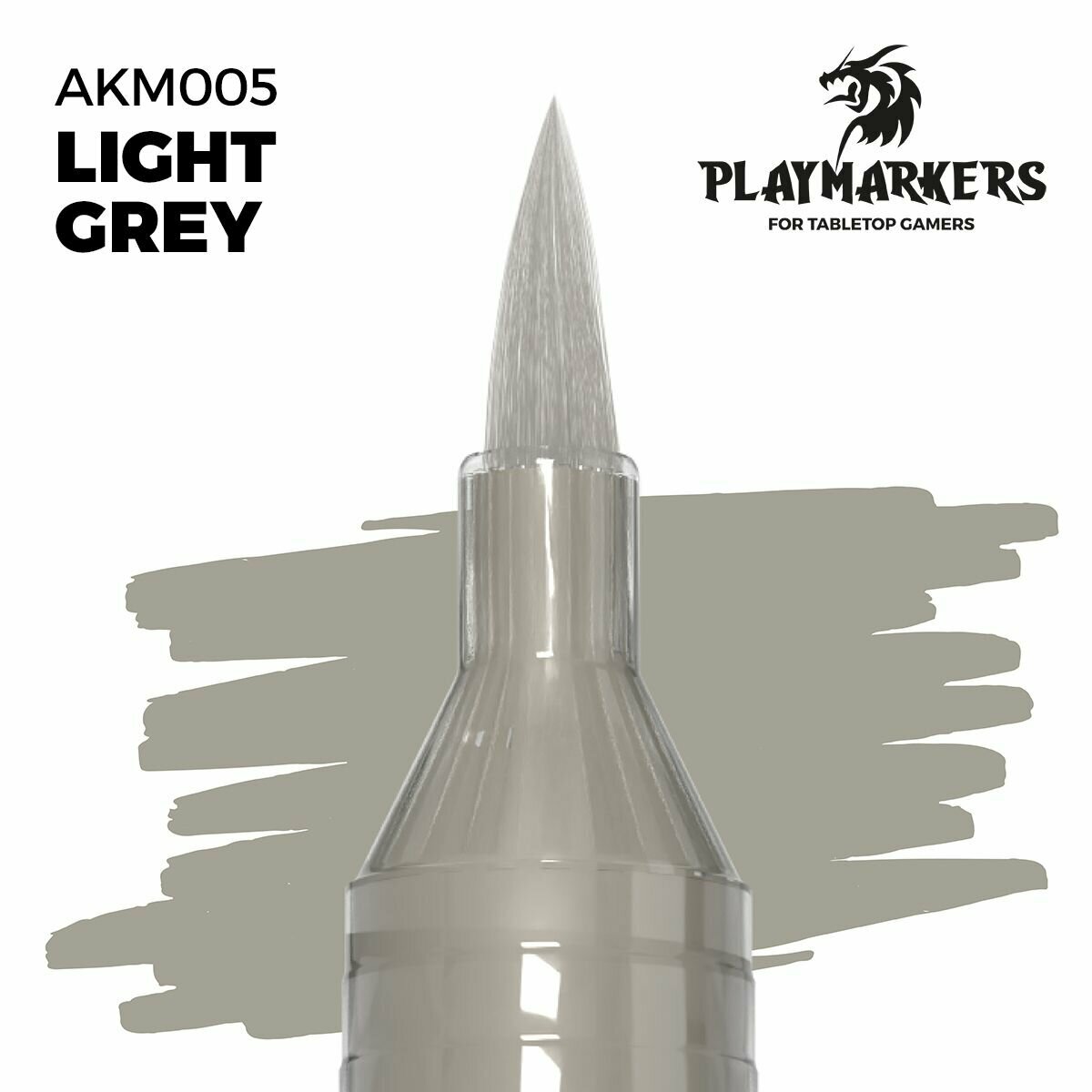 Акриловый маркер с кистью AK Interactive Playmarkers - Light Grey