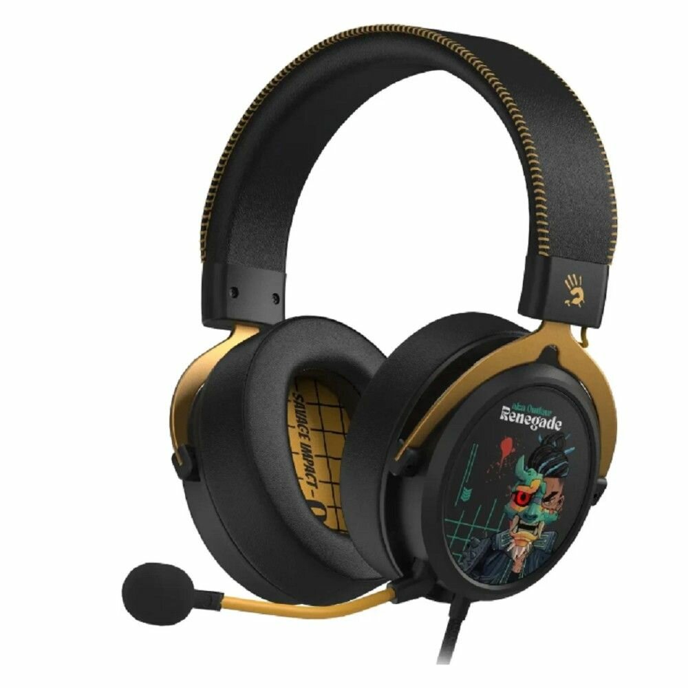 A4Tech Наушники Bloody M595 Renegade черный 2.3м мониторные USB M595