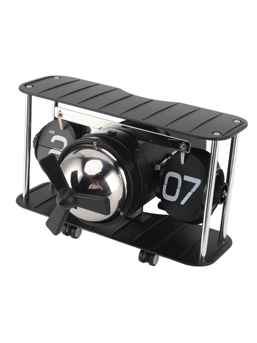 Часы-перевертыш в виде самолета из нержавеющей стали 304 с