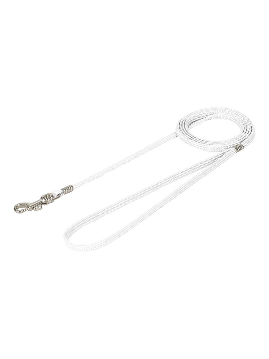 Поводок для собак с карабином Zoo One, (лента-чулок) обжим, ширина 5 мм, длина 120 см (белый), 73-2481