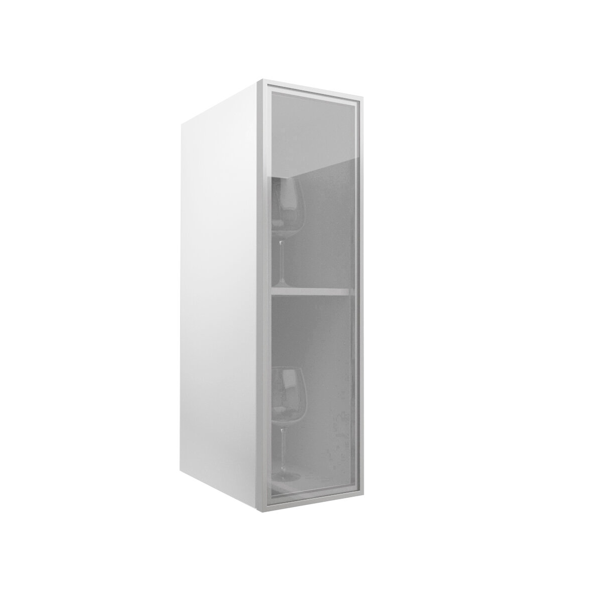 Фасад из алюминиевого профиля со стеклом Aluminum Glass 20х70см, алюминий браш/бесцветное