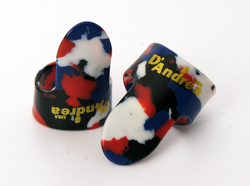 R374-MD-MLT Медиаторы на палец, 12шт, средние, разноцветные, DAndrea