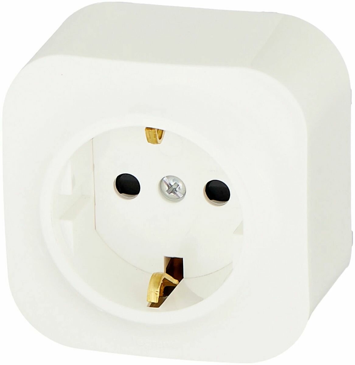 Розетка 1-м ОП Quteo 16А IP20 250В 2P+E с заземл. защ. шторки бел. IEK 782220