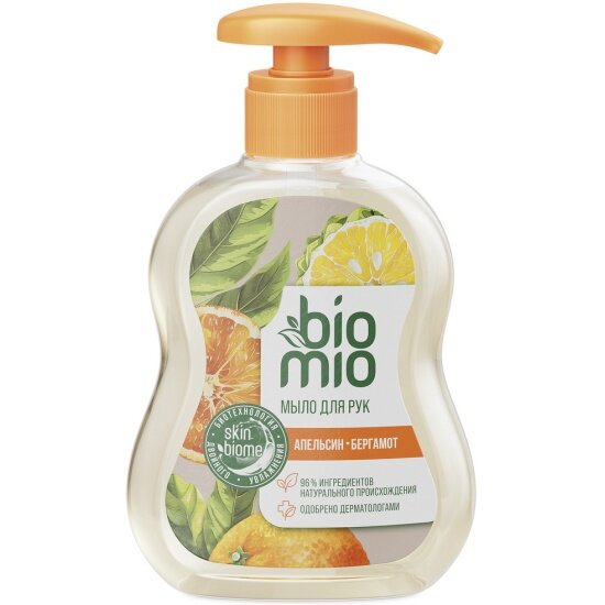 Жидкое мыло Biomio BIO-SOAP с маслом апельсина и бергамота, 300 мл