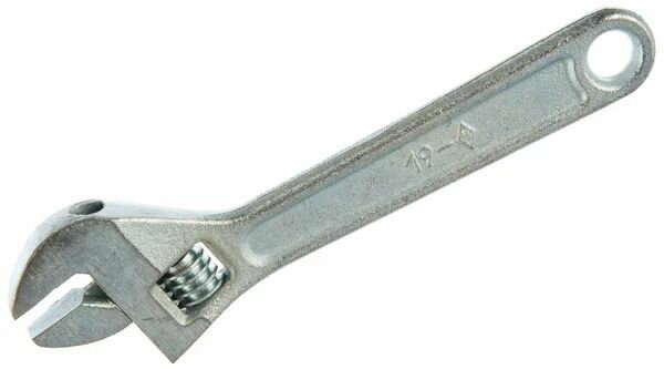 Ключ гаечный разводной КР- 19 оцинкованный 1исп, инструментальная сталь, 6760