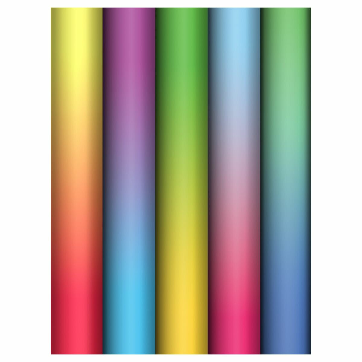 Упаковочная бумага глянцевая 70x100см, MESHU "Bright gradient", 80г/м2 5 дизайнов (MS_66825)