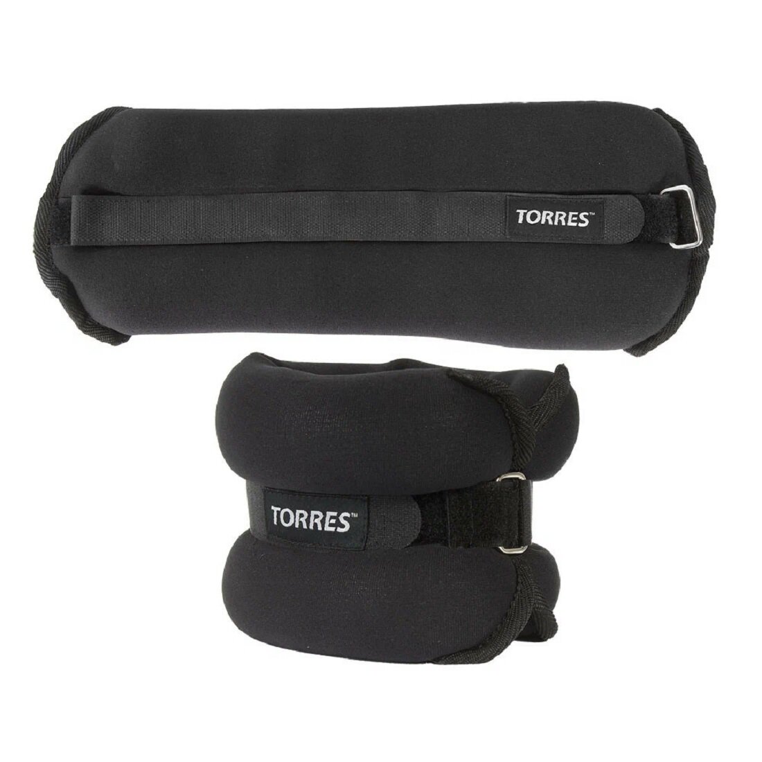 Утяжелители TORRES Pl110184, универсальные, черные, липучка, песок, 4 кг