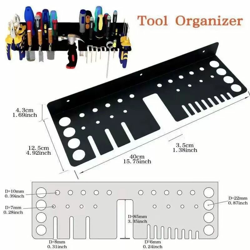 Органайзер для отверток настенный держатель для инструментов хранение шестигранных и крестовых отверток плоскогубцев и ключей