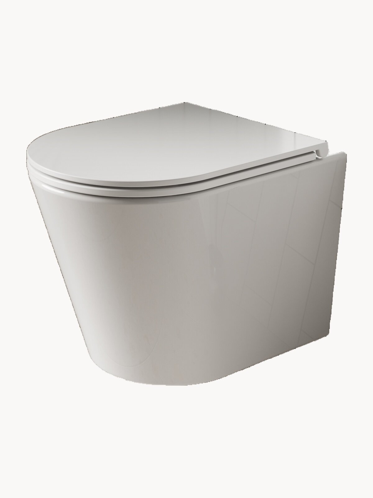 Унитаз подвесной Pragma Olako, белый глянцевый, безободковый, OLK1. GWWR.019