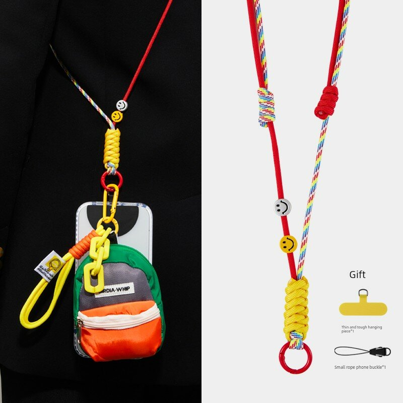 Ремешок-шнурок для телефона с креплением на шею или через плечо для Apple, Huawei, наушников, ID-карт, CCD с маленьким