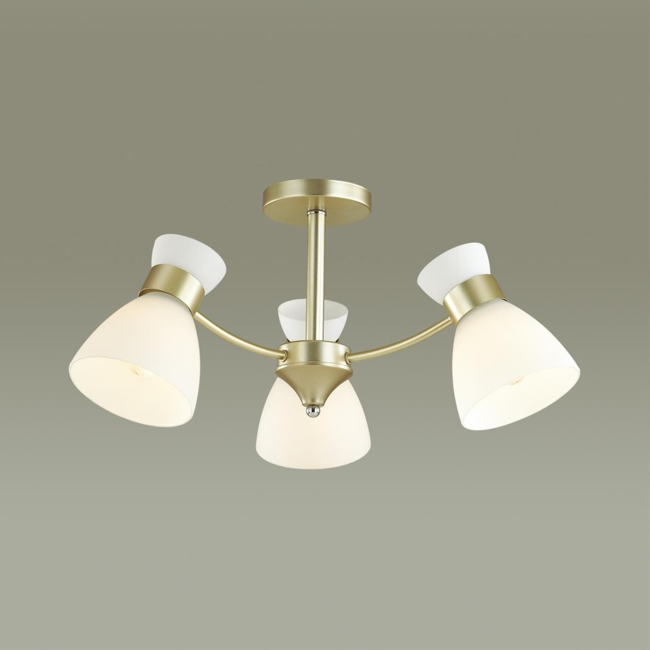 Потолочная люстра Lumion Wilma 4535/3C, золотистая/белая, 3 плафона