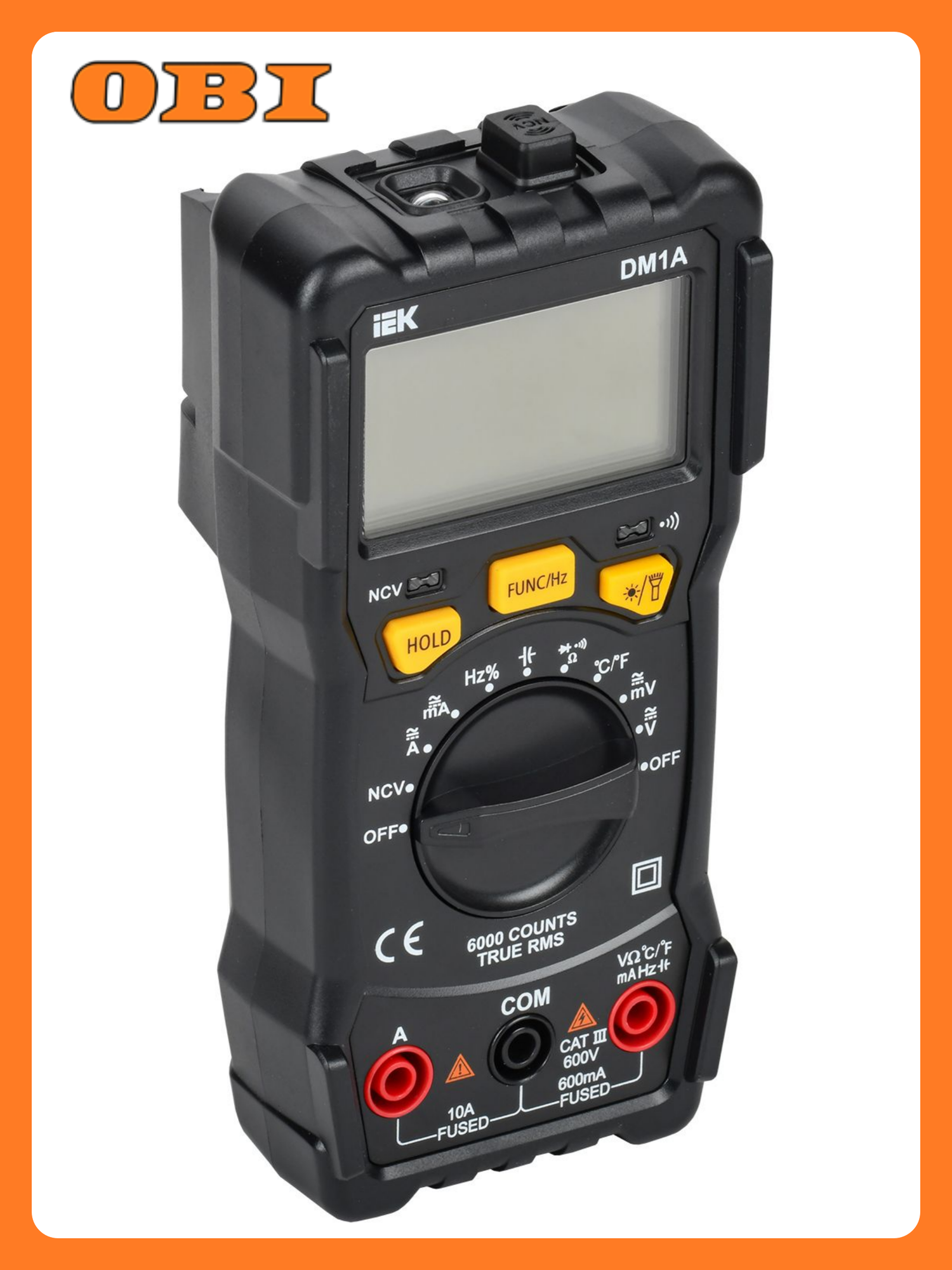 Мультиметр IEK DM1A ARMA2L, цифровой, True RMS, автоматический диапазон измерений