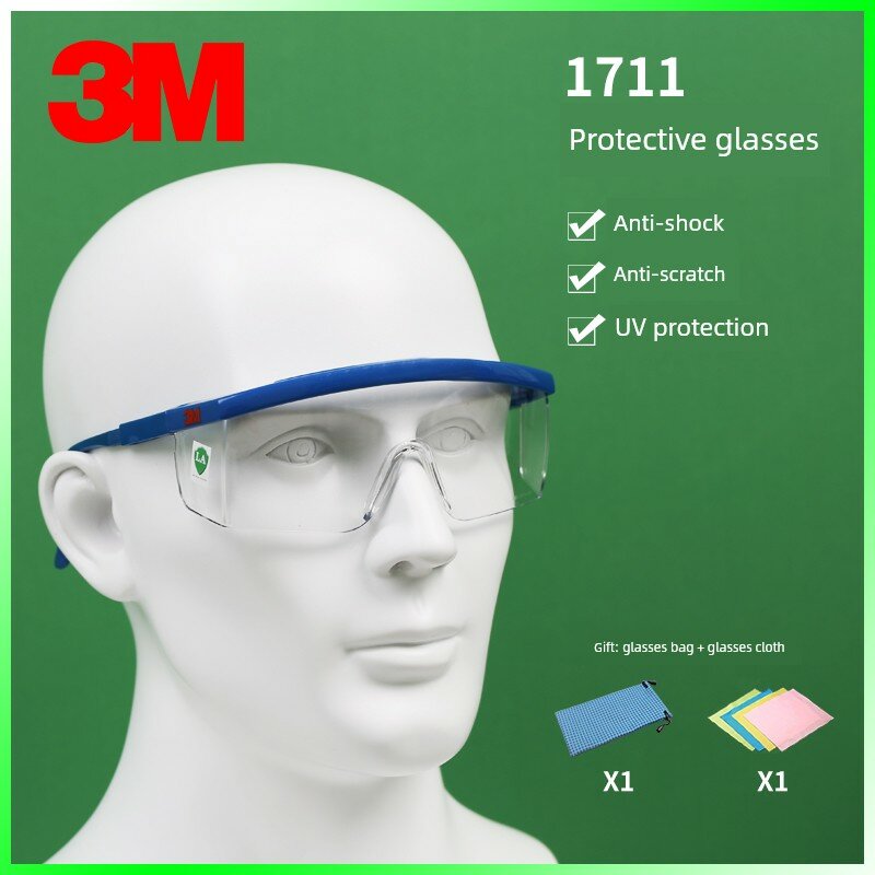 Защитные очки 3M, средства защиты труда, защитные очки от брызг, защита глаз от капель, плоские очки, ветрозащитные,