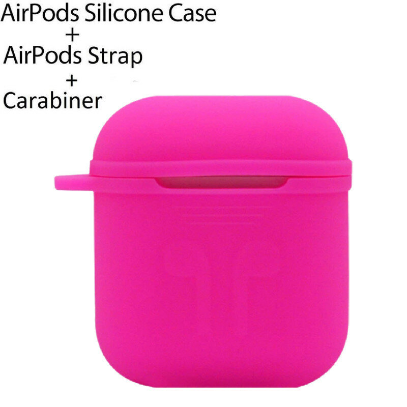 Protective case set silicone flip style trendy solid color, pink