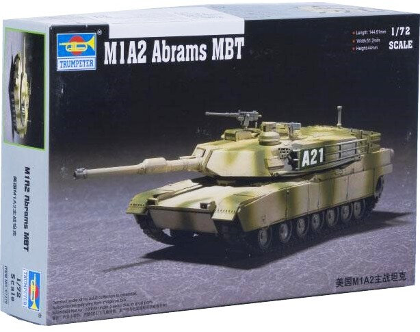 Сборная модель ОБТ Абрамс М1А2 (1/72) Trumpeter 07279