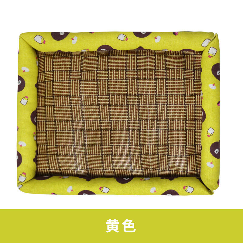 Летняя собачья будка из ротанга для домашних животных, кошачья будка, коврик для собаки, охлаждающий коврик для собак и