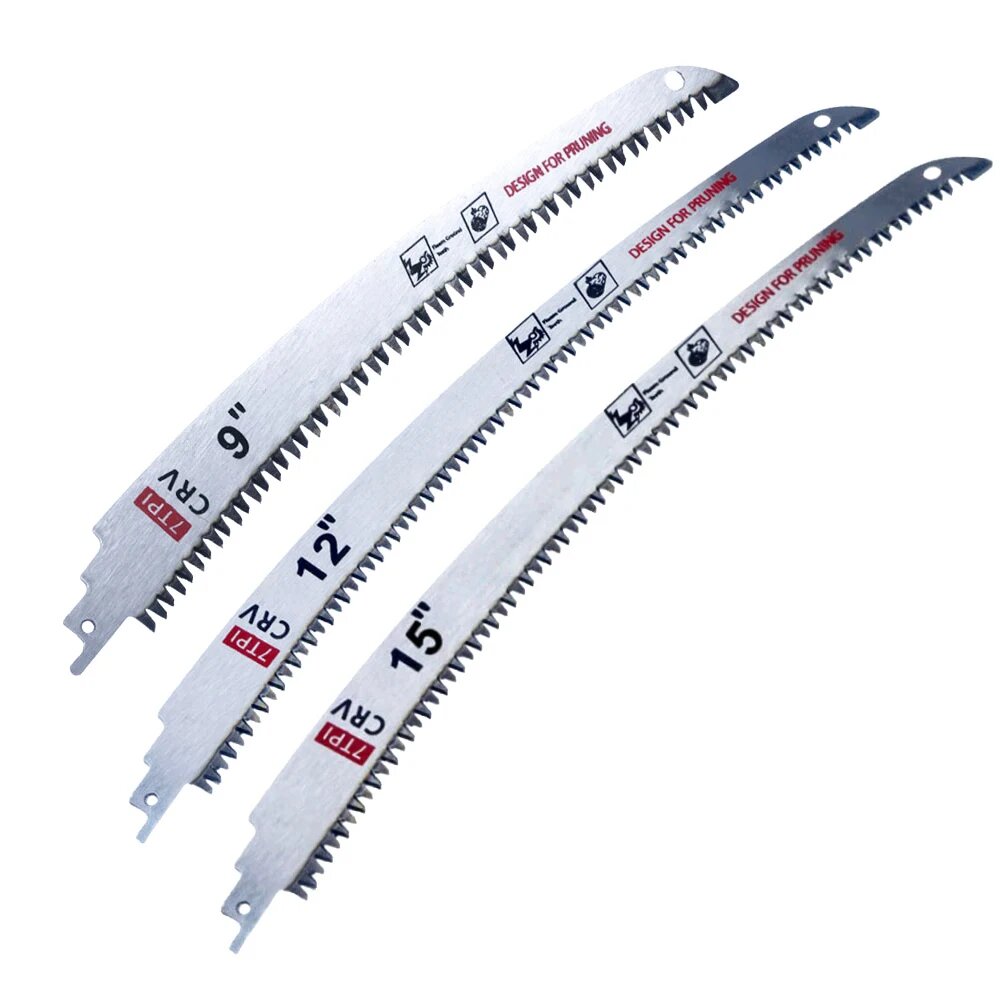 3 шт. полотно сабельной пилы с дуговой кромкой, японские зубы с изогнутыми краями, пилы для 3PCS-mix