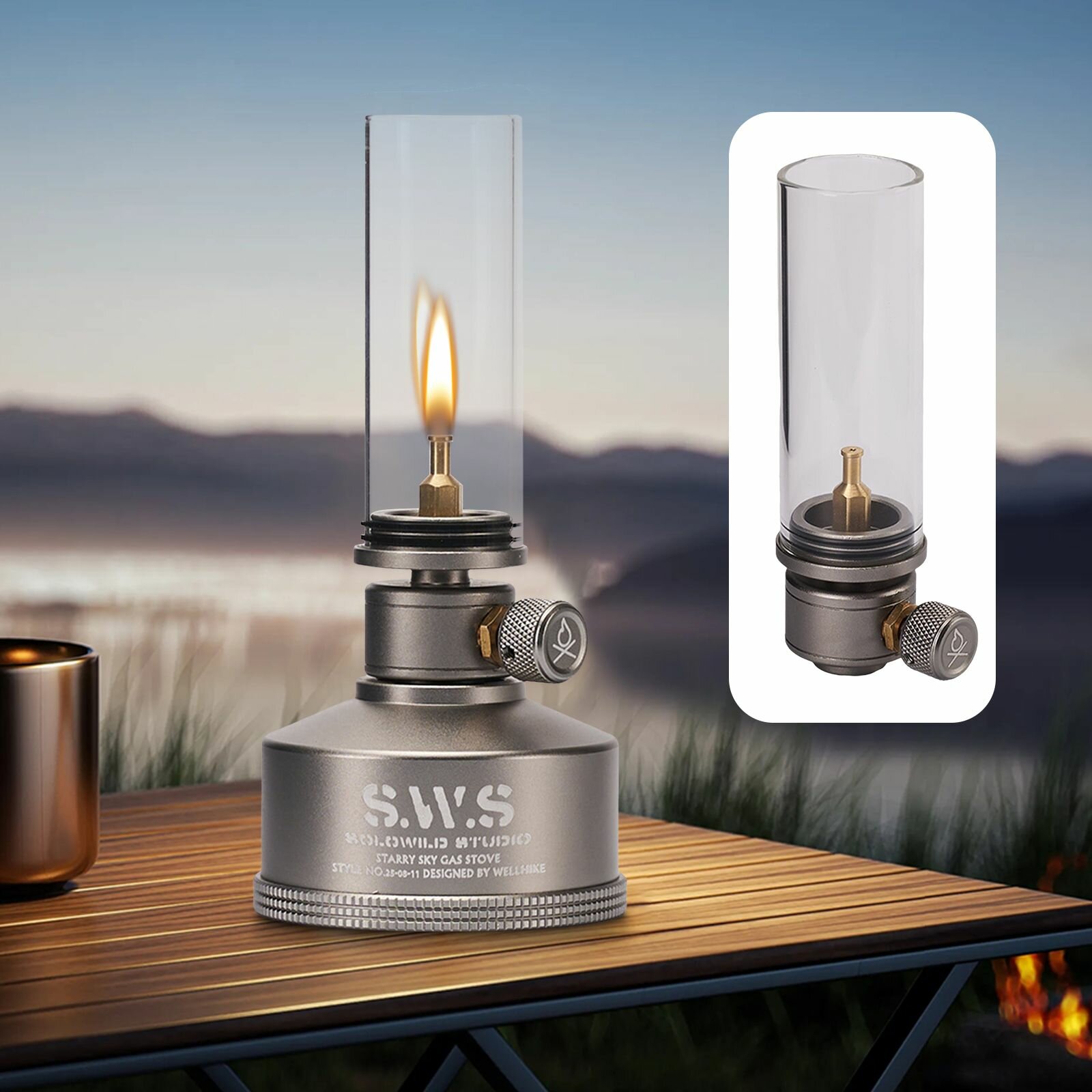 Газовая лампа стеклян