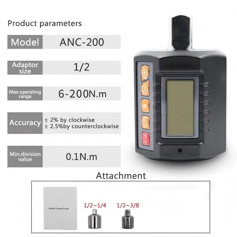 Регулируемый измеритель крутящего момента Aliyiqi ANC-200 ANC-200 grey